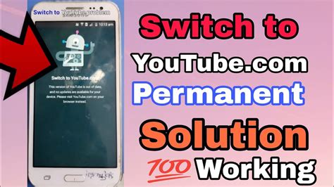 Switch To Permanent Solution Working Method J2 Youtube Not Working Youtube