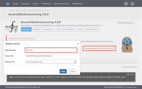 Howto Filter Packages By License Inedo Documentation