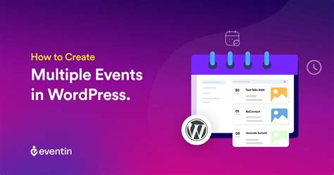 how to create multiple events in wordpress with tutorial