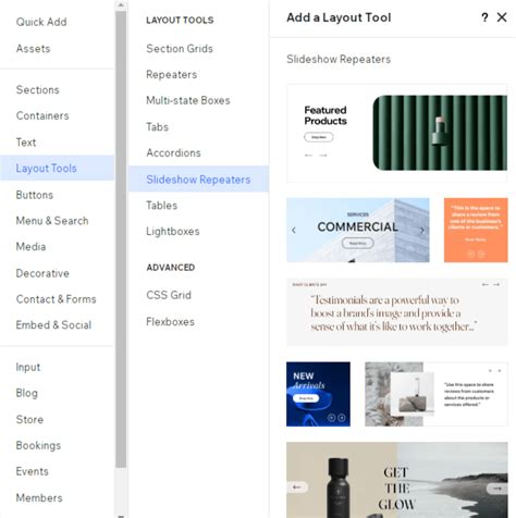 How To Add And Customize A Repeater Slideshow In Wix