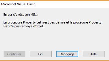 ERREUR D EXÉCUTION VBA Excel