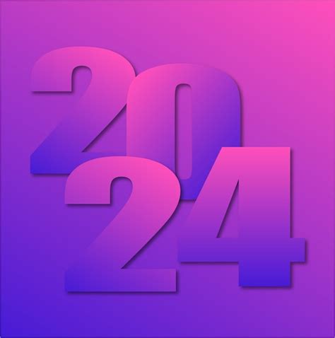 Premium Vector 2024 Gradient Style Text