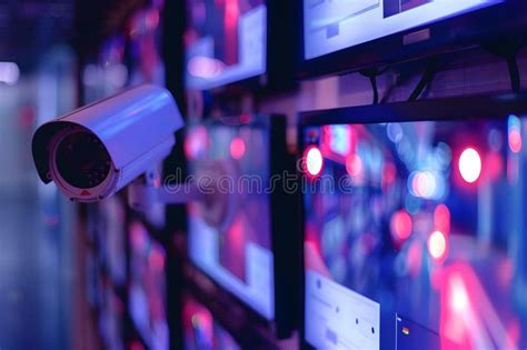 Cuttingedge Cybersecurity Center Monitors Tech Crimes Using Advanced Cctv Surveillance Concept