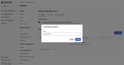 Create And Manage Release Pipelines Statsig Docs