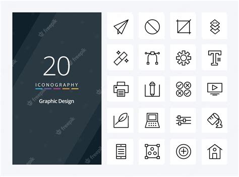 Premium Vector 20 Design Outline Icon For Presentation Vector Line Icons Illustration