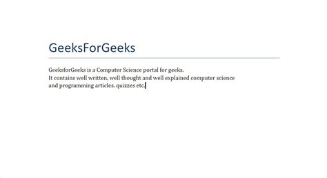 Working With Paragraphs In Python Docx Module Geeksforgeeks