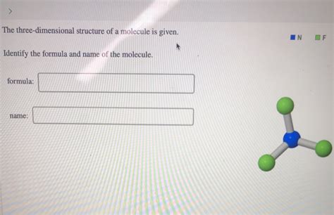 Solved The Three Dimensional Structure Of A Molecule Is