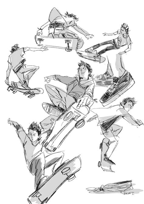 Skateboarder Drawing Art Poses Art Reference Poses