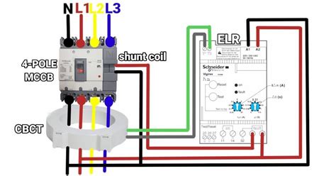 Earth Leakage Relay Elr How To Wire Elr And Cbct With Mccb Electrical