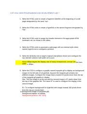 CIST Lab Docx CIST WEB PROGRAMMING AND DEVELOPMENT LAB Write The HTML Code