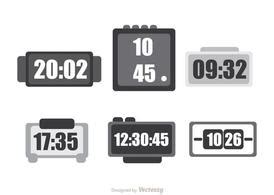 Digital Desktop Clock Vector Pack Free Vector FreeImages