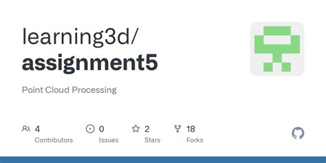 GitHub Learning D Assignment Point Cloud Processing