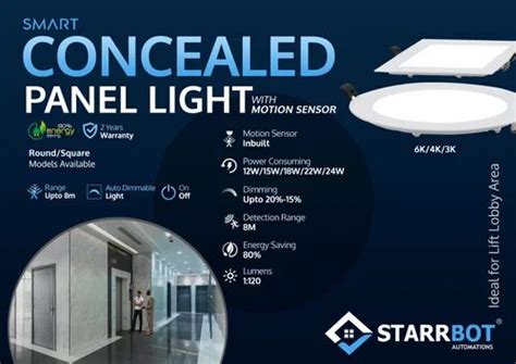 15w And 22w Ac Motion Sensor Led Panel Light Lighting Color Cool White