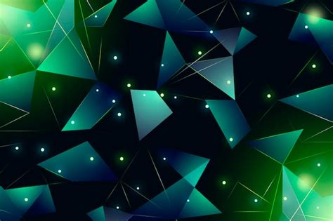 폴리 네온 배경 무료 벡터