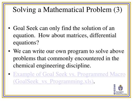 Ppt Excel Vba Programming For Solving Chemical Engineering Problems Powerpoint Presentation
