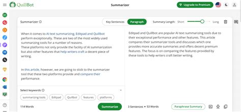 Editpad Vs Quillbot A Comparison Between Text Summarizers