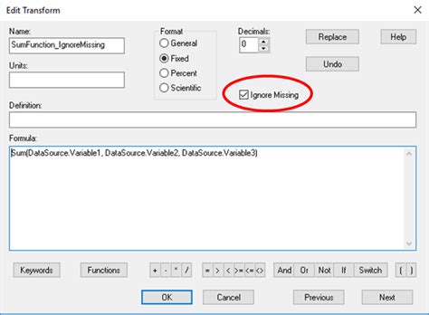 Ignore Missing Option Itron