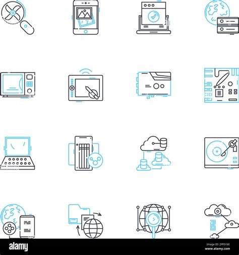 Resource Pooling Linear Icons Set Collaboration Aggregation Optimization Consolidation
