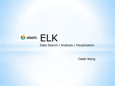 Elastic Stack Presentation Ppt