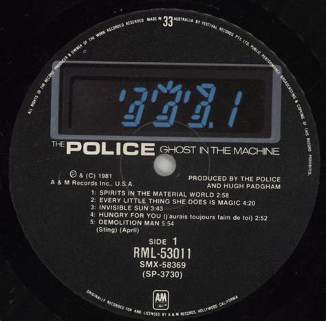 The Police Ghost In The Machine Australian Vinyl Lp —