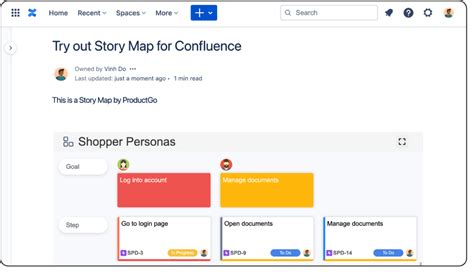 User Story Map For Confluence User Story Map For Jira