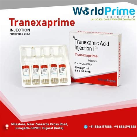 Tranexamic Acid Injection 5 Ml At ₹ 35piece In Junagadh Id 25939293297