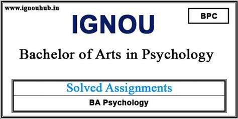 Ignou Ba Psychology Solved Assignments 2019 20