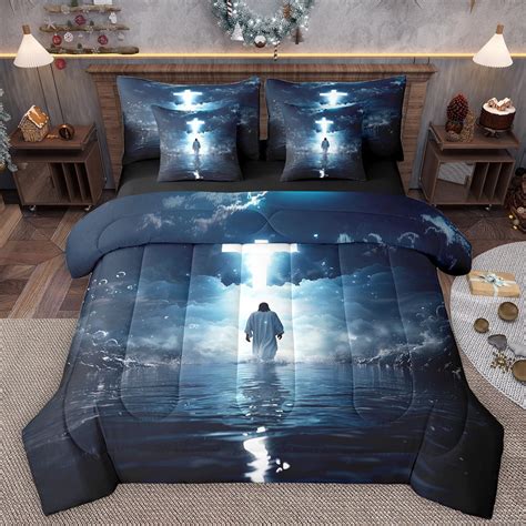 Homewish Western Christian Bedding Comforter Set 7 Pieces For Teens