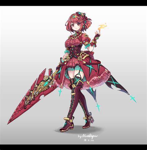 Pyra Xenoblade Chronicles And More Drawn By North Abyssor Danbooru