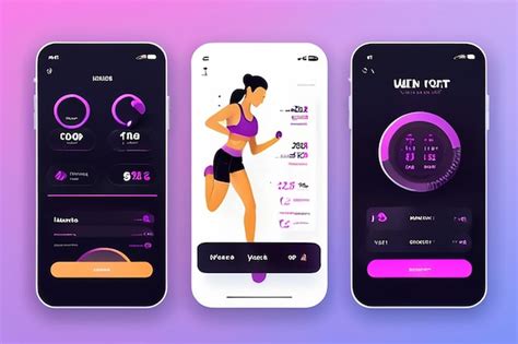 Premium Photo Fitness App Ui Ux Design Ui Design Concept With Web