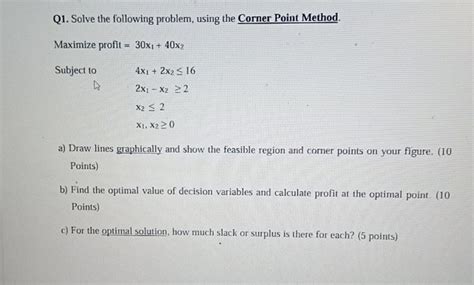 solved q1 ﻿solve the following problem using the corner