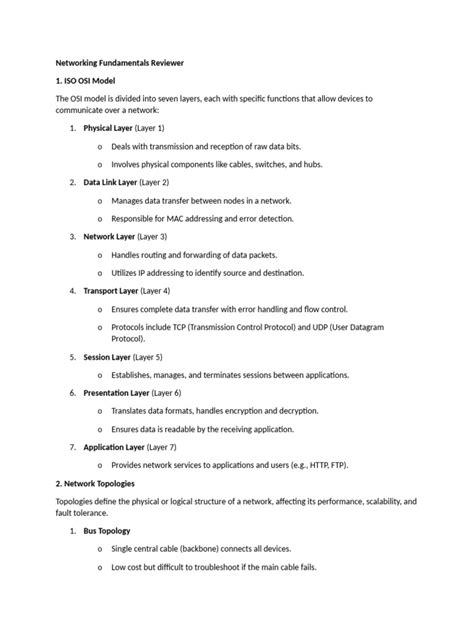 networking fundamentals pdf network topology computer network