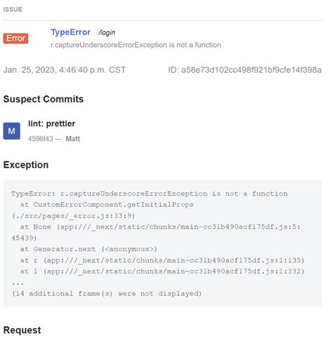 Typing Issue With The Custom `error` Page In Typescript · Issue 5448 · Getsentrysentry
