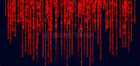 Abstract Animation Of Binary Code Cascading Down Like Digital Rain Stock Illustration