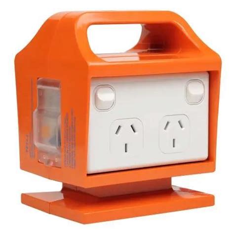 SAA Australia Portable Weatherproof Electrical Switch And Socket Orange Color Double Socket