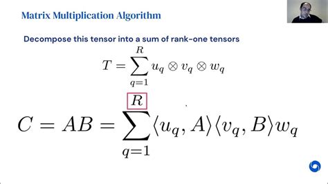 Alhussein Fawzi Discovering Faster Matrix Multiplication Algorithms 20230214 Youtube