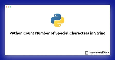 python count number of special characters in string example