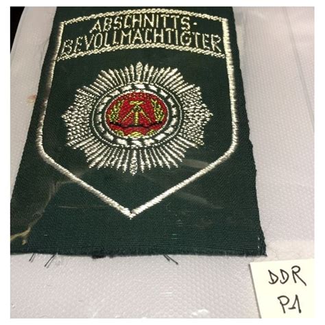 Ddr Polizei Patch AbschnittsbevollmÄchtigter SecciÓn Autorizada PolicÍa Ddr P1