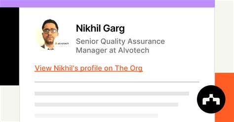nikhil garg senior quality assurance manager at alvotech the org