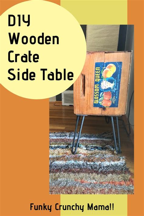 Diy Wooden Crate Side Table Crate Side Table Diy Wooden Crate Wooden Crate