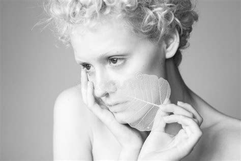 Portrait Sexual Girl Dry Leaf Hand Stock Photos Free Royalty Free Stock Photos From Dreamstime