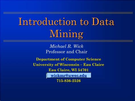PPT Introduction To Data Mining PowerPoint Presentation Free Download ID 3925176