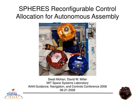 Ppt Spheres Reconfigurable Control Allocation For Autonomous Assembly