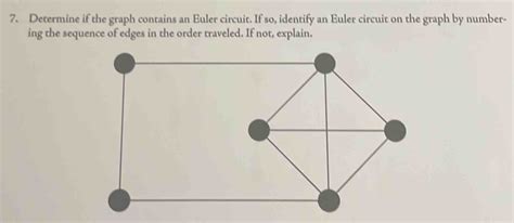 Solved Determine If The Graph Contains An Euler Circuit If So