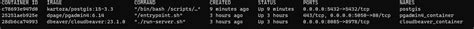 postgresql kartosa postgis docker impossible to connect except for