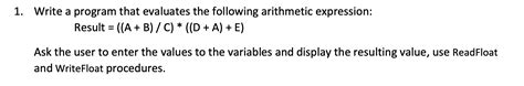 Solved 1 Write A Program That Evaluates The Following