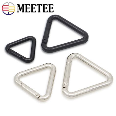 1pc Metal Triangle Ring Snap Buckle Connector Keyring Hook Bag Strap Webbing Spring Clasp