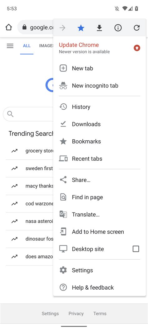 Chrome Browser App Not Updating Rpixel6