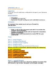 Opnsense Lab Basic Configs Homework V Docx OPNSENSE LAB Basic Configs Homework