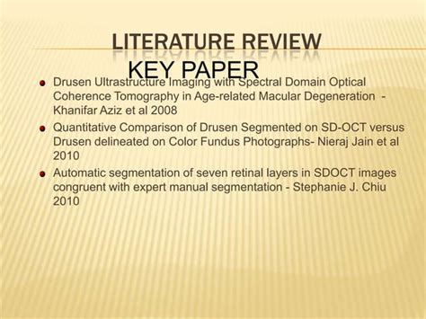 Automatic Drusen Classification Pptx Eye And Vision Conditions Diseases And Conditions